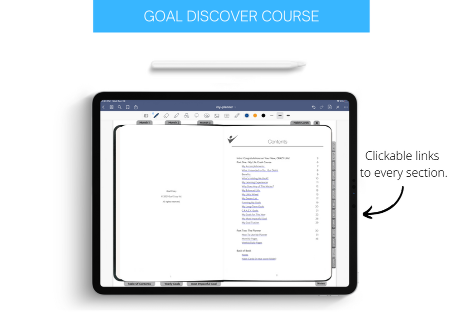 Goal Crazy Digital Planner